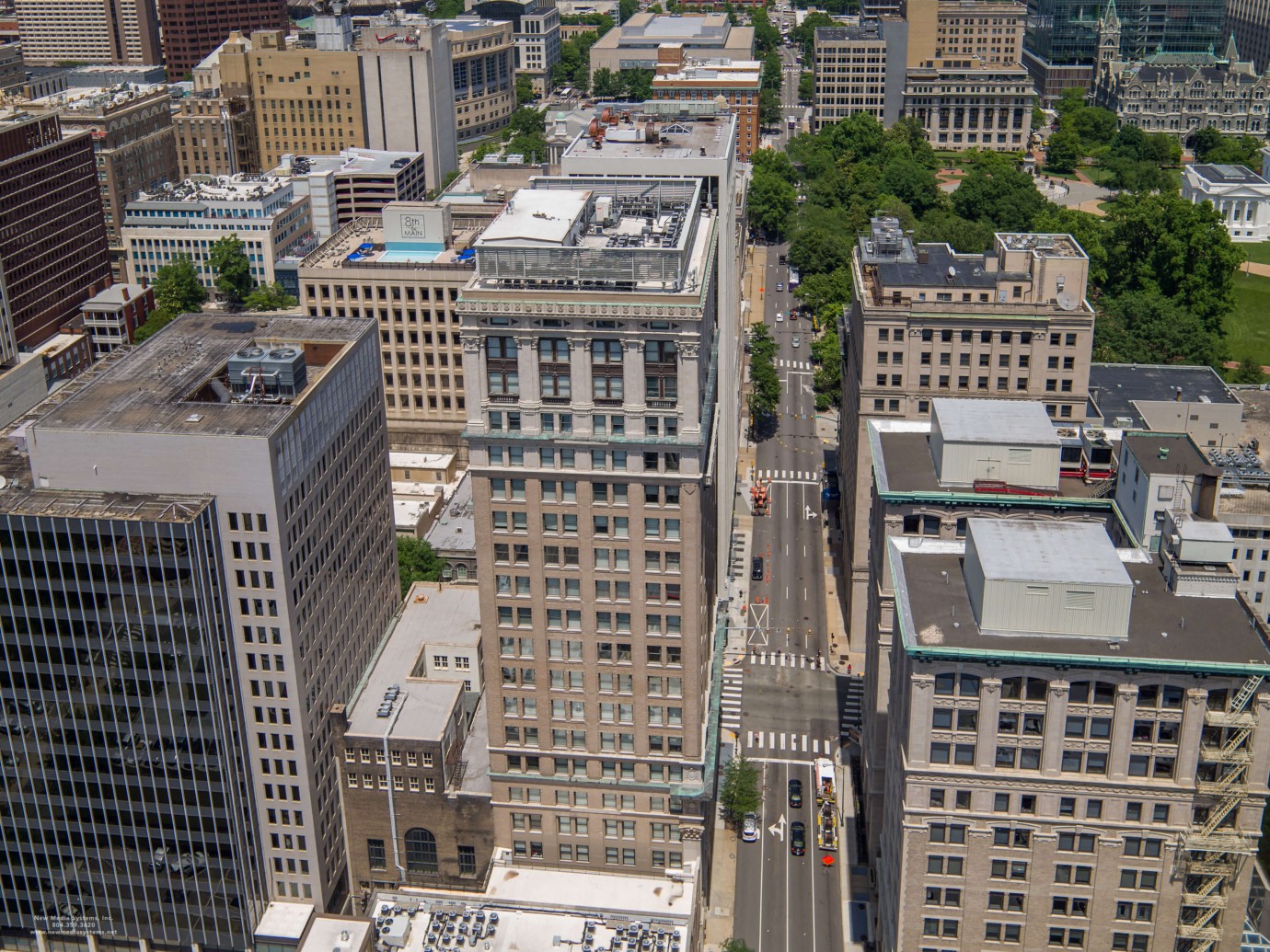 TPO roof replacement- First National Bank Building, Downtown Richmond